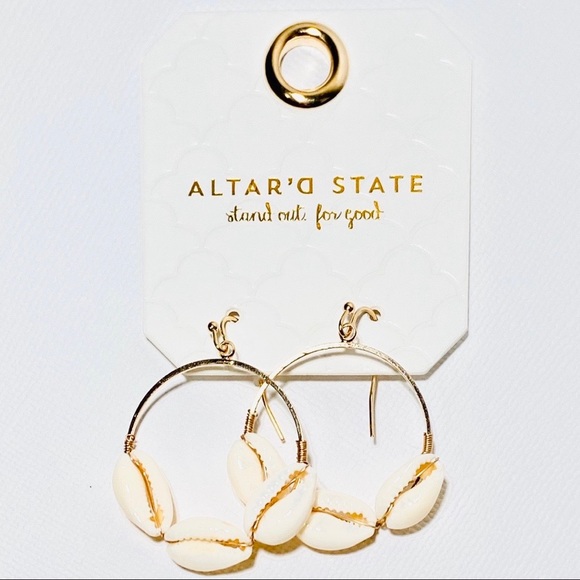 Altar'd State | Jewelry | 33 Nwt Altard State Cowry Shell Earrings ...